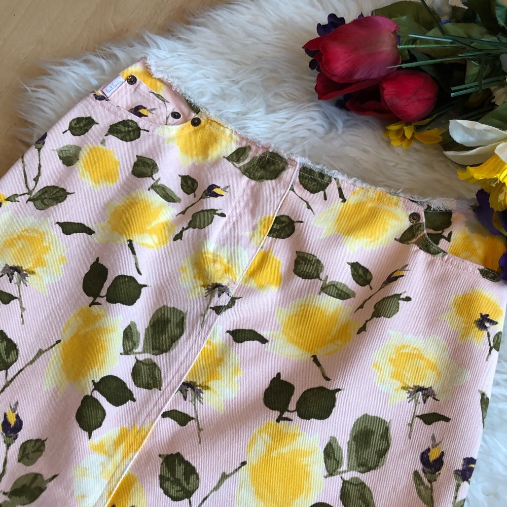 Gibo Floral Denim Skirt - Gem